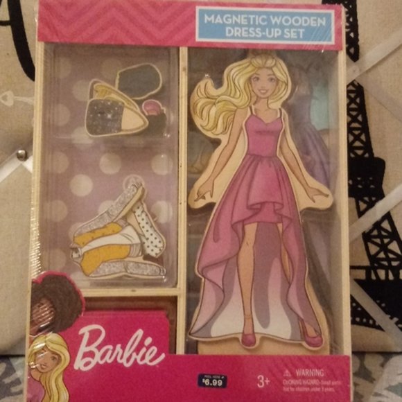 Barbie | Other | Barbie Wooden Magnetic Dress Up Set | Poshmark